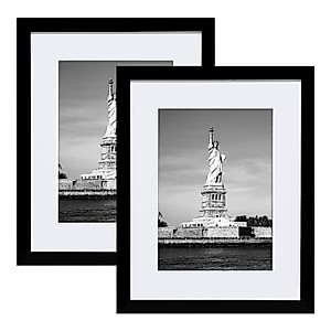 ENJOYBASICS 12x16 Picture Frame Black Poster Frame,Display Pictures 9x12 with Mat or 12x16 Without Mat,Wall Gallery Photo Frames,2 Pack