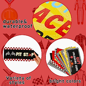 20 Pieces Race Car Party Sign Race Car Party Themed Directional Signs Funny Race Car Sign Car Cutouts Welcome Yard Outdoor Wall Sign Party Supplies Photo Props Backdrop Decoration Party Decor