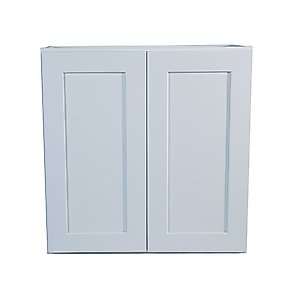 Brookings Shaker Unassembled Wall Kitchen Cabinet W2736, 27 W x 12 D x 36 H, Painted White, Solid Wood, Design House, 543140