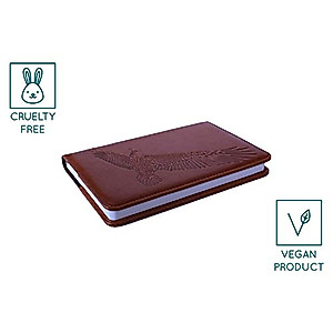 Eagle Refillable Faux Leather Journal by SohoSpark, Mens Journal, 6x8 Vegan Lined Writing Journal for Women