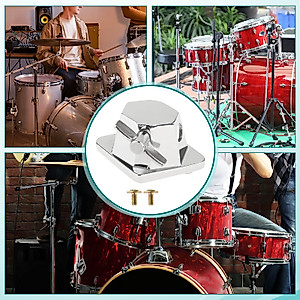 3Pcs Floor Tom Drum Leg Bracket Mount Practical Drum Set Parts Accessories,Drum Holder Base Plate Rack Clamp for Tom Drum Musical Instrument Accessory