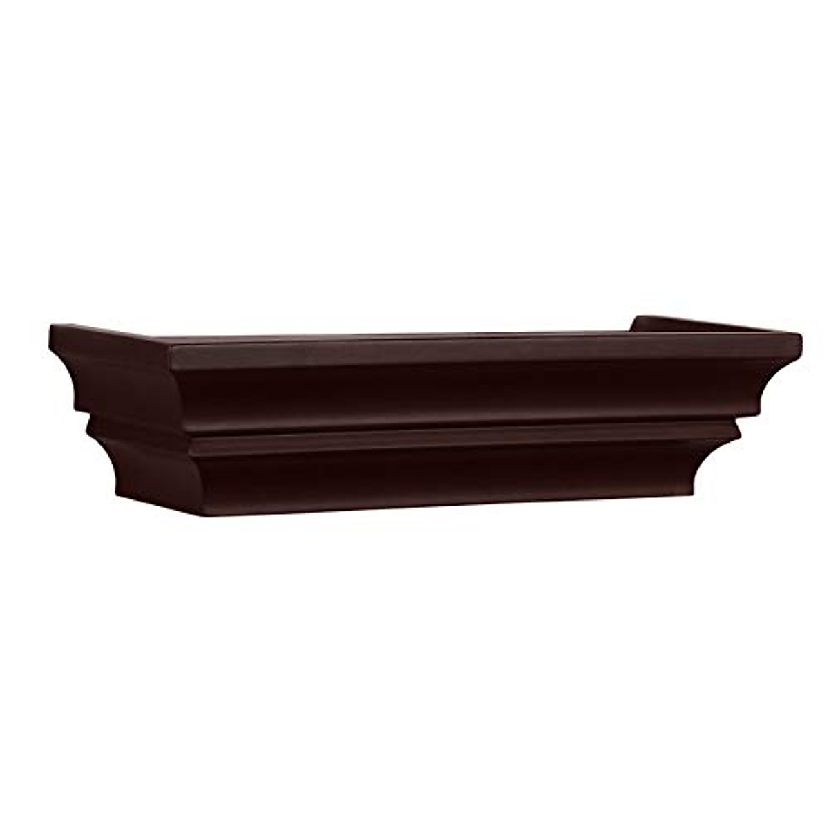 kieragrace Madison Contoured Floating Wall Shelf Espresso 24Inch Set of 3 MDF
