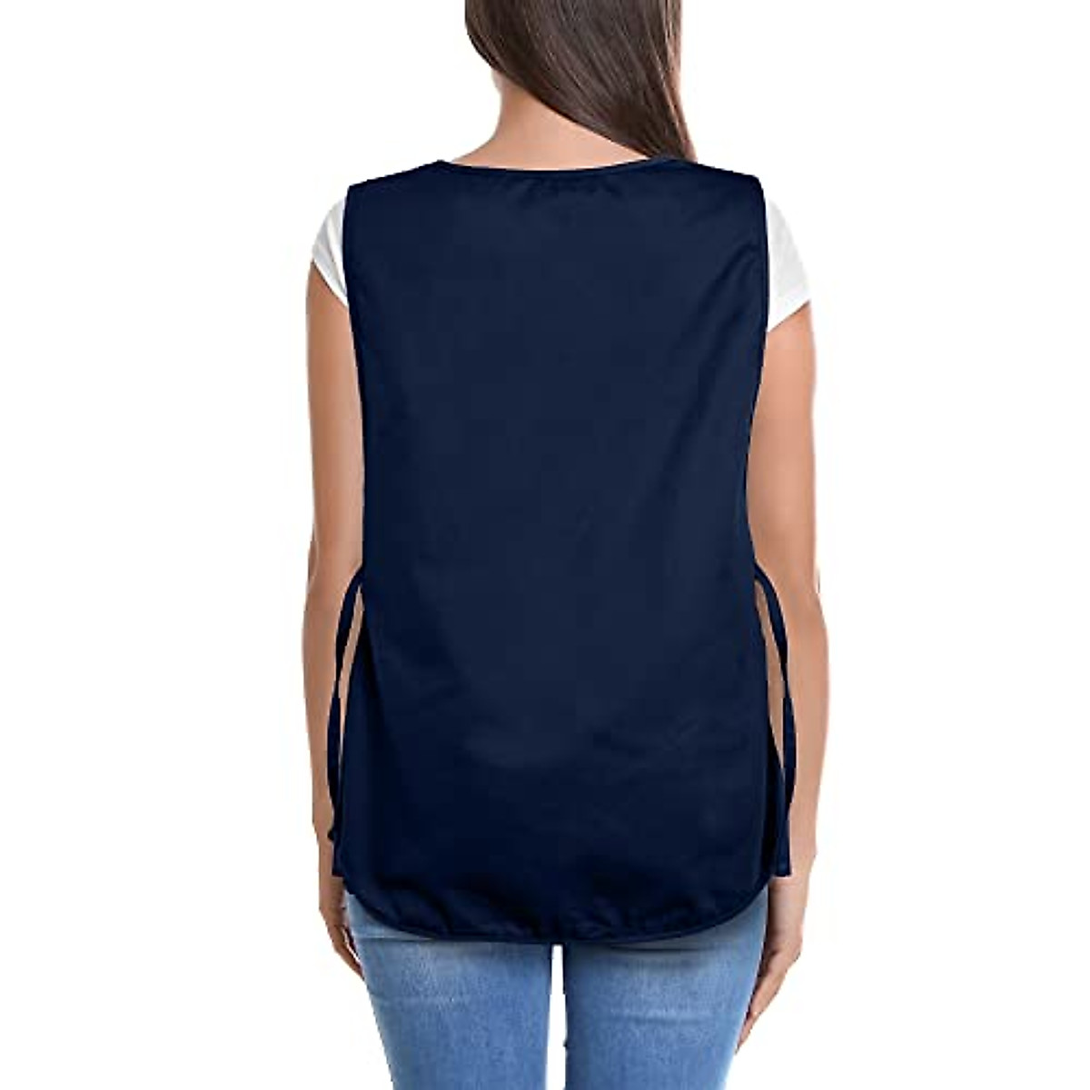 DALIX Cobbler Apron 2 Pockets Smock Chef 28.5" x 18.5" Poly Cotton Navy Blue