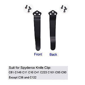 NC HAISDA 2pcs Pocket Knife Clip Portable DIY Deep Carry Practical Waist Accessories Solid Back Durable Tool (A)