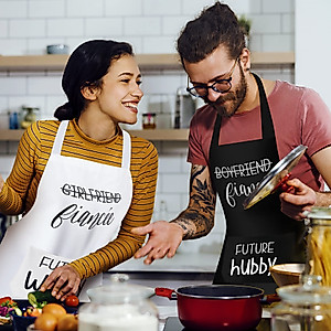 JETIKON Engagement Gifts for Couples Bride and Groom To Be Gift Set Fiance Fiancee Gift for Him and Her Boyfriend and Girlfriend Apron Wine Tumbler Gift Set Newly Engaged Gift Set for Mr and Mrs