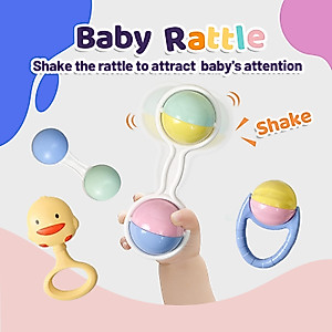 Cuterabit 13PCS Baby Rattles 0-6 Months, Baby Teething Toys with Storage Case, Infant Toys 0-3-6-12 Months, Baby Girl Toys, Best Newborn Christmas Gift for Babies Infants Boy Girl