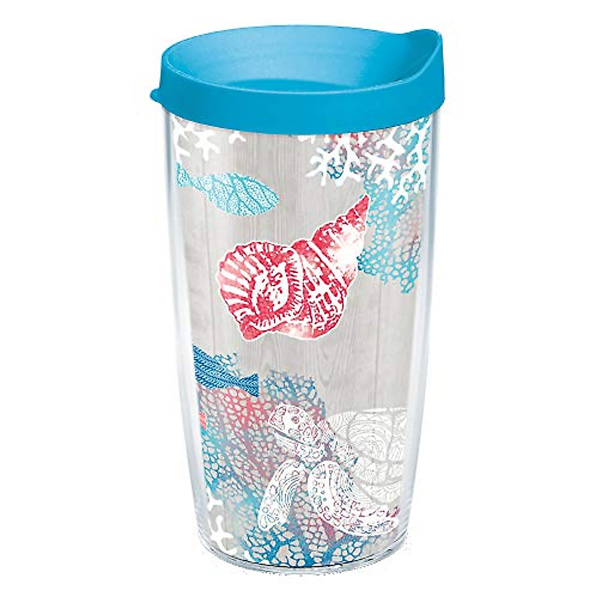 Tervis Ocean Life Dive Made in USA Double Walled Insulated Tumbler Cup Keeps Drinks Cold & Hot, 16oz Classic, Ocean Life Dive