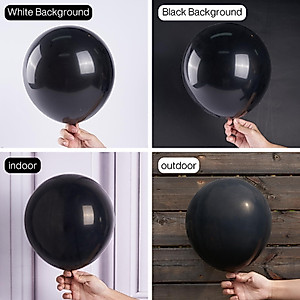 PartyWoo Black Balloons, 125 pcs Black Balloons Different Sizes Pack of 36 Inch 18 Inch 12 Inch 10 Inch 5 Inch for Balloon Garland Arch as Birthday Decorations, Party Decorations, Wedding Decorations