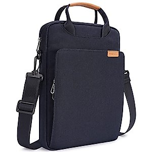 NIDOO Laptop Shoulder Bag for 13" MacBook Air Pro M1 M2 / 12.9" iPad Pro M2 M1 / 13" Surface Pro X 7 8 9, Vertical Computer Sleeve Carrying Case Messenger for 13.3" Galaxy Pro 360 / Tab S8+ / Dell XPS