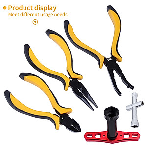 RC Tool Kit & Screw Kit Hardware Set (Flat, Phillips, Hex), Pliers, Wrench, Repair Tools for Quadcopter Drone Airplane Accessories Compatible with Traxxas Arrma Axial Redcat Losi Models