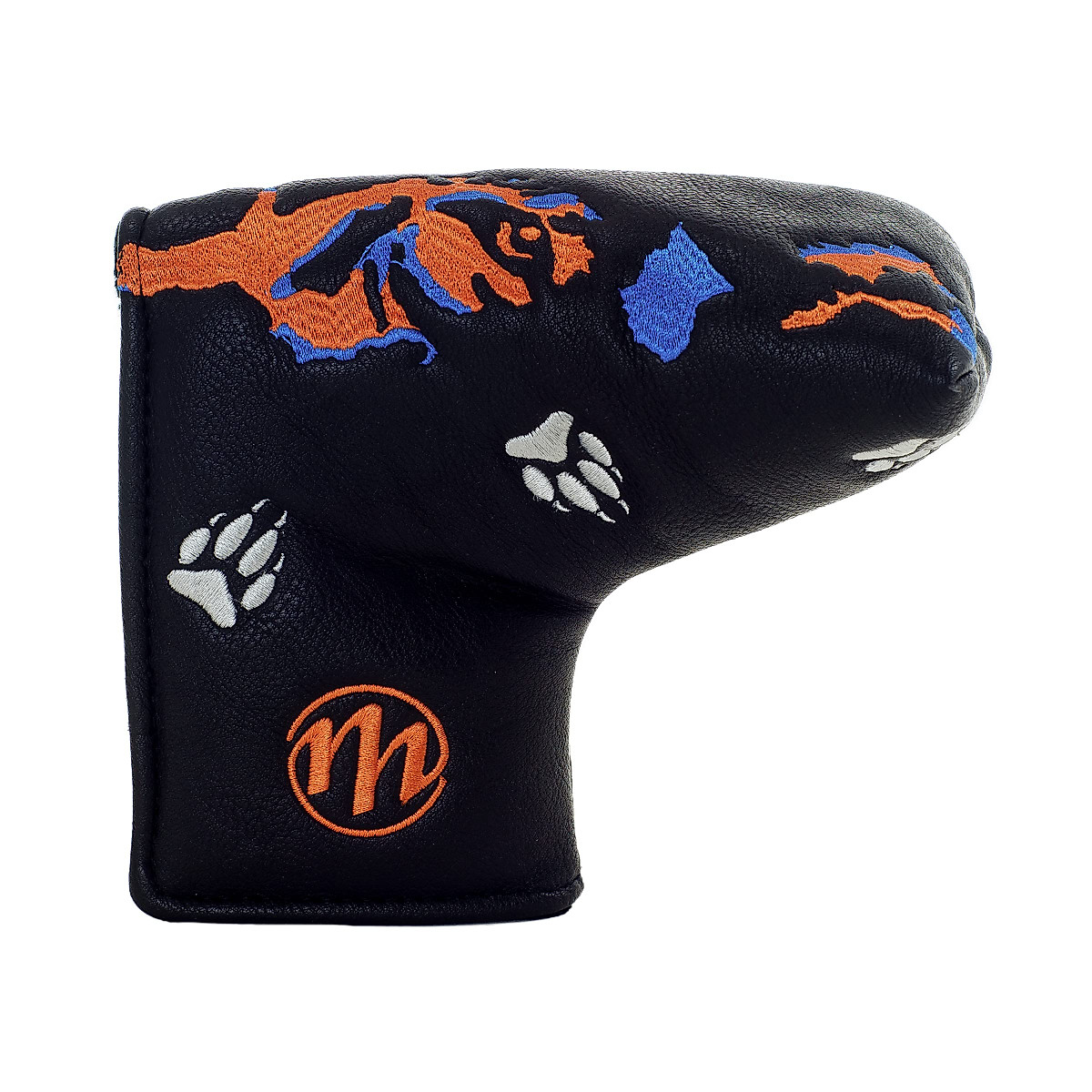 Wolf Head Blade and Midsize Mallet Putter Headcover, Black