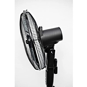 PELONIS 16'' 12-Speed Adjustable Height Quiet Pedestal Fan with Digital Display & Remote Control, PSPF18AR40B (Renewed)