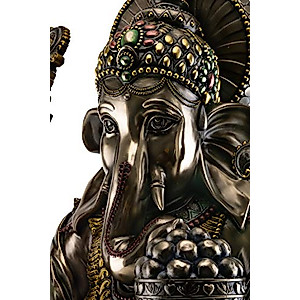 Top Collection Large Ganesha Statue- Hindu Ganesha Lord of Success Sculpture in Premium Cold Cast Bronze - 24-Inch Collectible Figurine