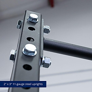 Titan Fitness T-3 Series Black Tall Power Rack, 36in Depth, Weight Plate Holders, 1,100 LB Capacity Cage for Weightlifting and Strength Training