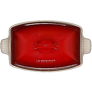Le Creuset Heritage Stoneware Deep Baker with Lid, 4.5 qt., Cerise