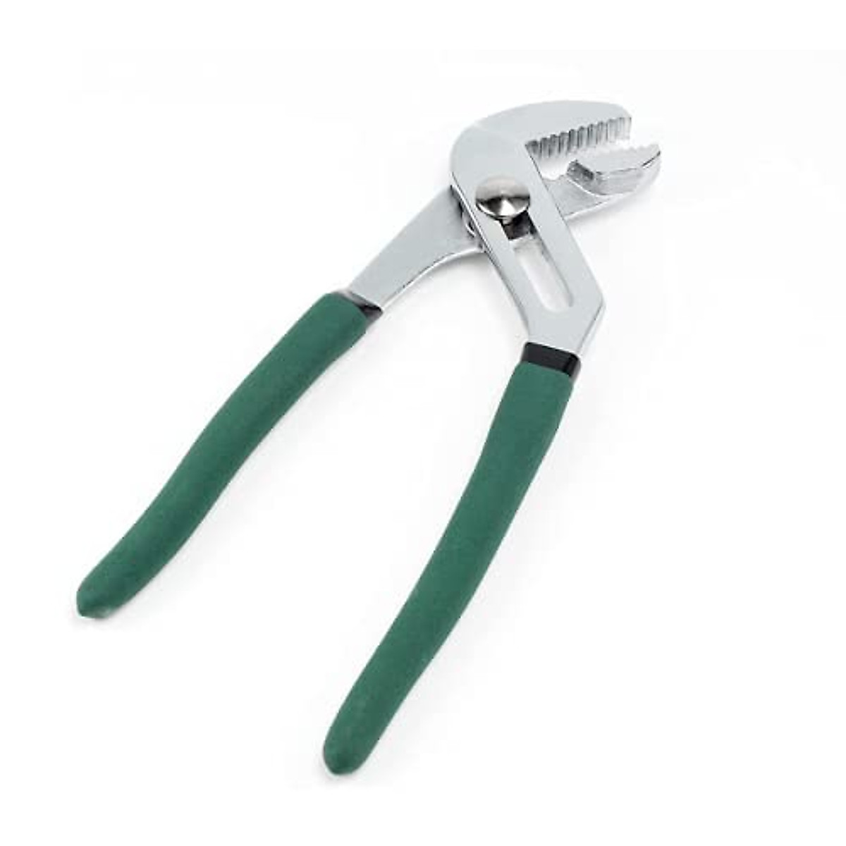 SATA 10-Inch Tongue-and-Groove Pliers, Straight Jaw Design, with Chrome Vanadium Steel Construction and Green Dipped Handles - ST70412ST