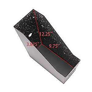 Snap-N-Store Storage Box - Pack of 2 Magazine File Boxes for Organizing, 12.25 x 3.88 x 9.75 Inch Storage Boxes w/Lids for Documents, Paper and Organizing, Back to School Supplies for Students, Black