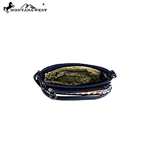 Montana West American Pride Collection Crossbody Organizer Purse USA Stars Stripes Navy