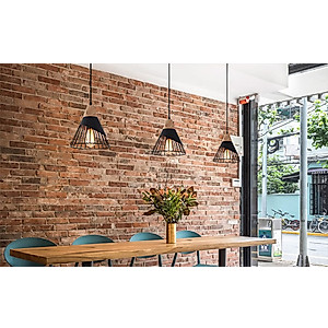 Mxsaoud Modern Black Pendant Light Over Kitchen Island, Adjustable Wood Hanging Light Fixture,Industrial Pendant Lighting for Dining Room,Living Room,Bedroom,Hallway,kitchen,Bar