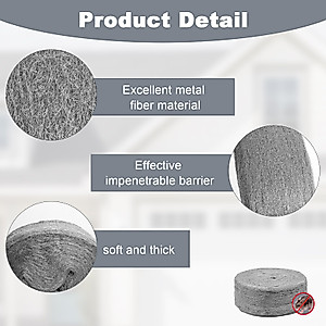 Stainless Steel Wool, Steel Wool Fill Fabric Roll, Gap Blocker Coarse Wire Hardware Cloth DIY Kit for Holes, Wall, Garden, Kitchen, Pipeline in Garage (20FT)