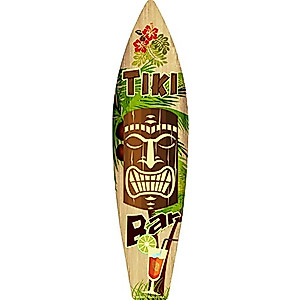 SMART BLONDE Tiki Bar Metal Novelty Surfboard Sign SB-023