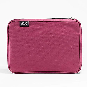 Divinity Boutique Bible Cover Basic Burgundy, ML (21490) | Fits Bibles up to 6" x 9.5" x 2.25"