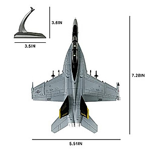 HANGHANG 1/100 Scale F/A-18 Hornet Strike Fighter Plane Metal Fighter Military Model Diecast Plane Model for Collection or Gift