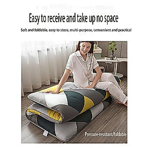 ZIKGER Bohemian Floor Mattress Japanese Futon Roll Up Thicken Sleeping Bed Portable Camping Mattress Lounger Couch Bed Pad