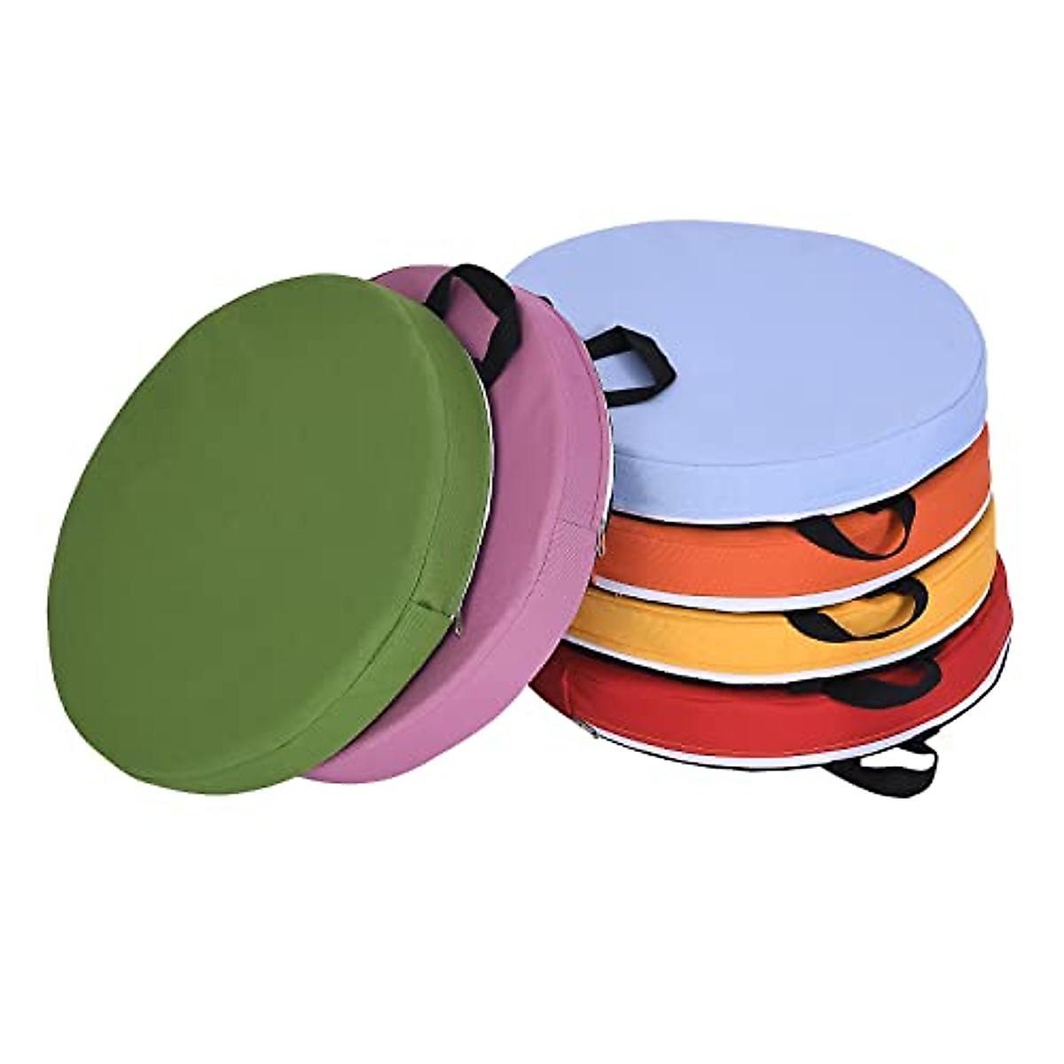 Round Floor Cushion Cover With Handle, Floor Cushions Replacement Cover for Kids, Floor Cushions Cove for Classroom, for Flexible Seating for Home, Daycare, Preschool, Classroom and Meditation, Round