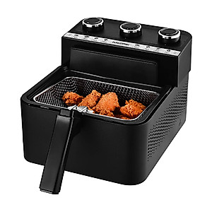 Kalorik 2-in-1 Air Fryer and Deep Fryer, Black