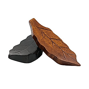 Islandoffer Handcrafted Wooden Chopstick Rest Spoon Fork Knife Holder leaf Designed, Set of 6