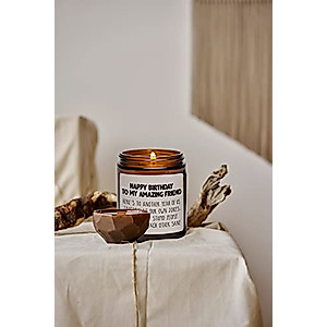 Happy Birthday Gifts Candle for Friend Funny Gift Candle for Men Women Partner BFF Coworker (Friend-WH)