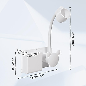 Hands-free Hair Dryer Holder with Any Angle Rotating Fully Positionable Arm. Bathroom Wall Mount Blow Dryer Holder, No Drilling Design, Can be Firmly Installed on the Wall