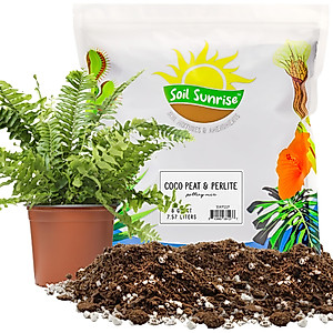 Coco Peat Perlite Potting Mix (8 Quarts), Loose Coconut Coir and Perlite
