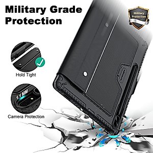 Nillkin Galaxy Tab S8 Plus Keyboard Case with Stand, for Samsung Galaxy Tab S7 Fe S7 Plus S7+ with Detachable Keyboard with Trackpad, Pencil Holder Tab S8+ 5G Tablet Keyboard case12.4 inch