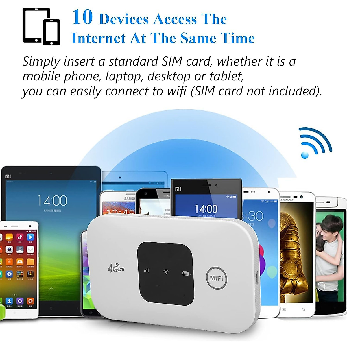 Portable 4G LTE USB Adapter, High Speed 4G Mobile Hotspot Router, USB Portable Router for Phone Laptop Desktop Tablet