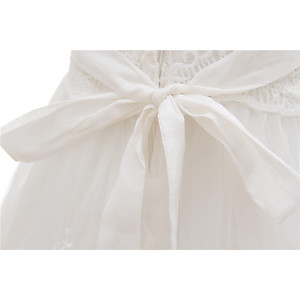 Meiqiduo Baby Girls Lace Party Dresses Infant Princess Wedding Gowns Birthday Formal Dress for Toddler