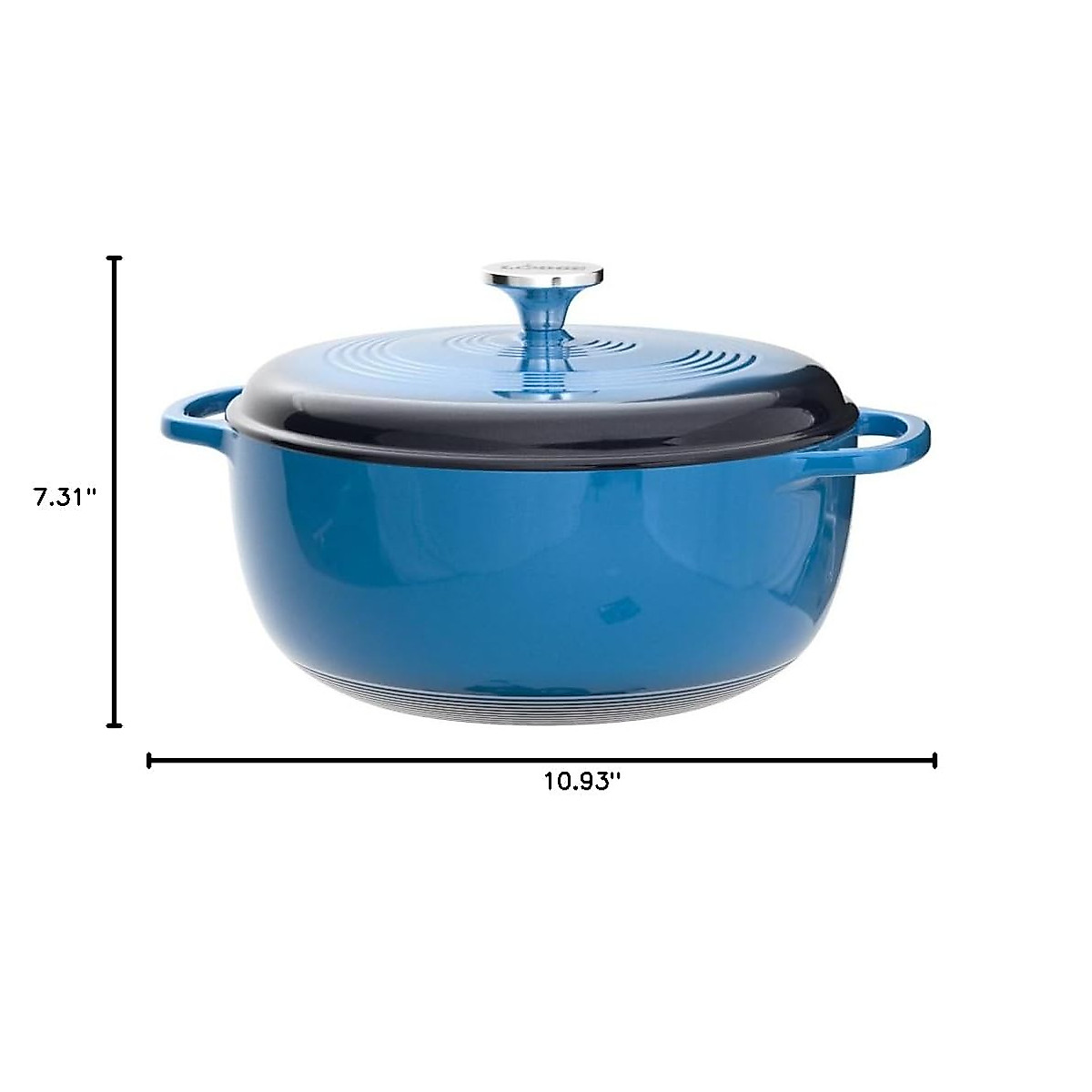 Lodge EC6D33 Enameled Cast Iron Dutch Oven, 6-Quart, Blue
