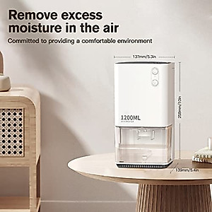 Upenjok 40oz Small Dehumidifier with LED Lights & Auto Shut Off - Perfect for 322 sq. ft Bedroom, Bathroom, RV, Closet KW-CS01 NEW