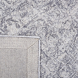 SAFAVIEH Marquee Collection Area Rug - 8' x 10', Grey, Handmade Wool, Ideal for High Traffic Areas in Living Room, Bedroom (MRQ201N)