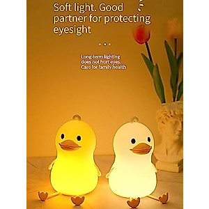 Hasdlga Duck Silicone Night Light,Cute Duck Kids Lamp,16 Colors Changing Remote Control Night Lights,Rechargeable Dimmable Nursery Lamps Bedroom Decor Birthday Xmas Gift