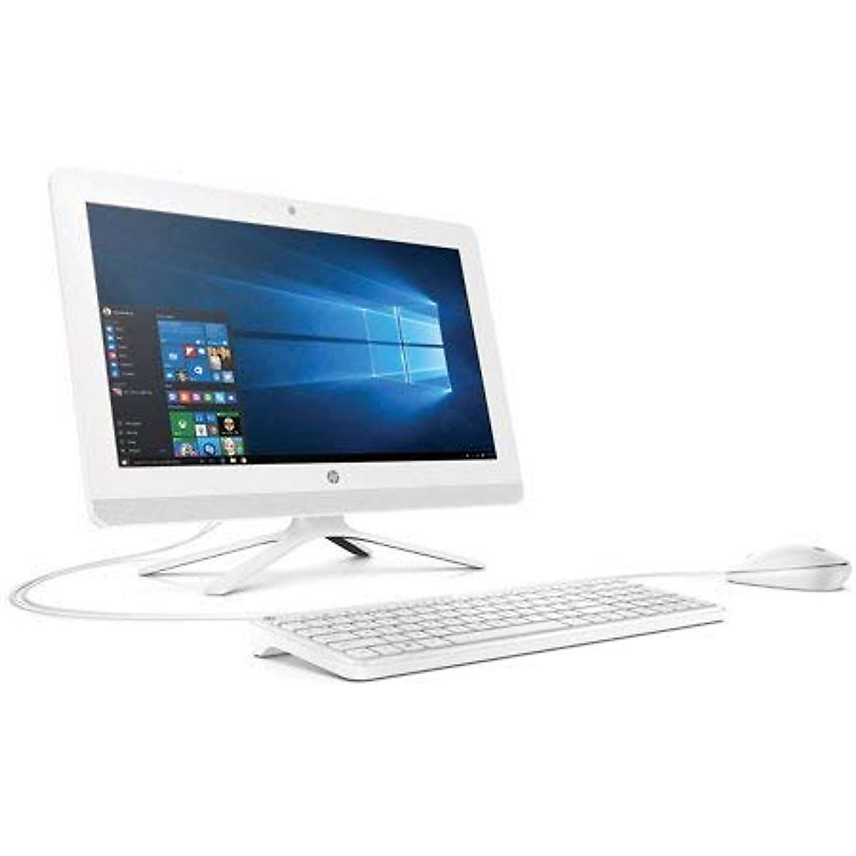 2018 HP All-in-One 19.5" HD+ Display High Performance Desktop PC, Intel Celeron J3060 Processor 4GB Memory 500GB Hard Drive DVD Drive Wired Keyboard + Mouse Windows 10 Home - Snow White