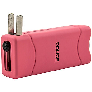 POLICE Stun Gun 801 - Mini Rechargeable with LED Flashlight, Pink