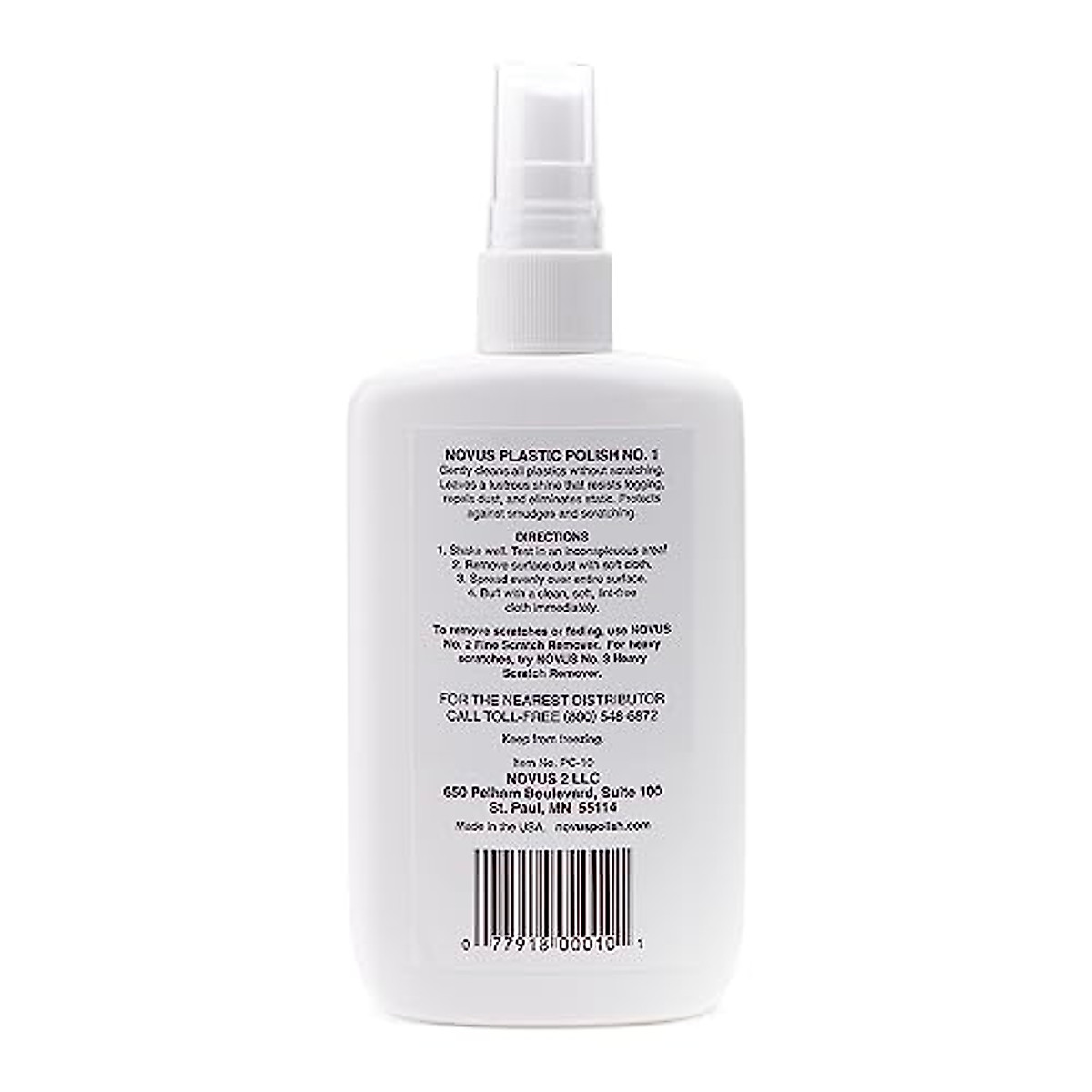 NOVUS 7020 | Plastic Clean & Shine #1 | 8 Ounce Bottle