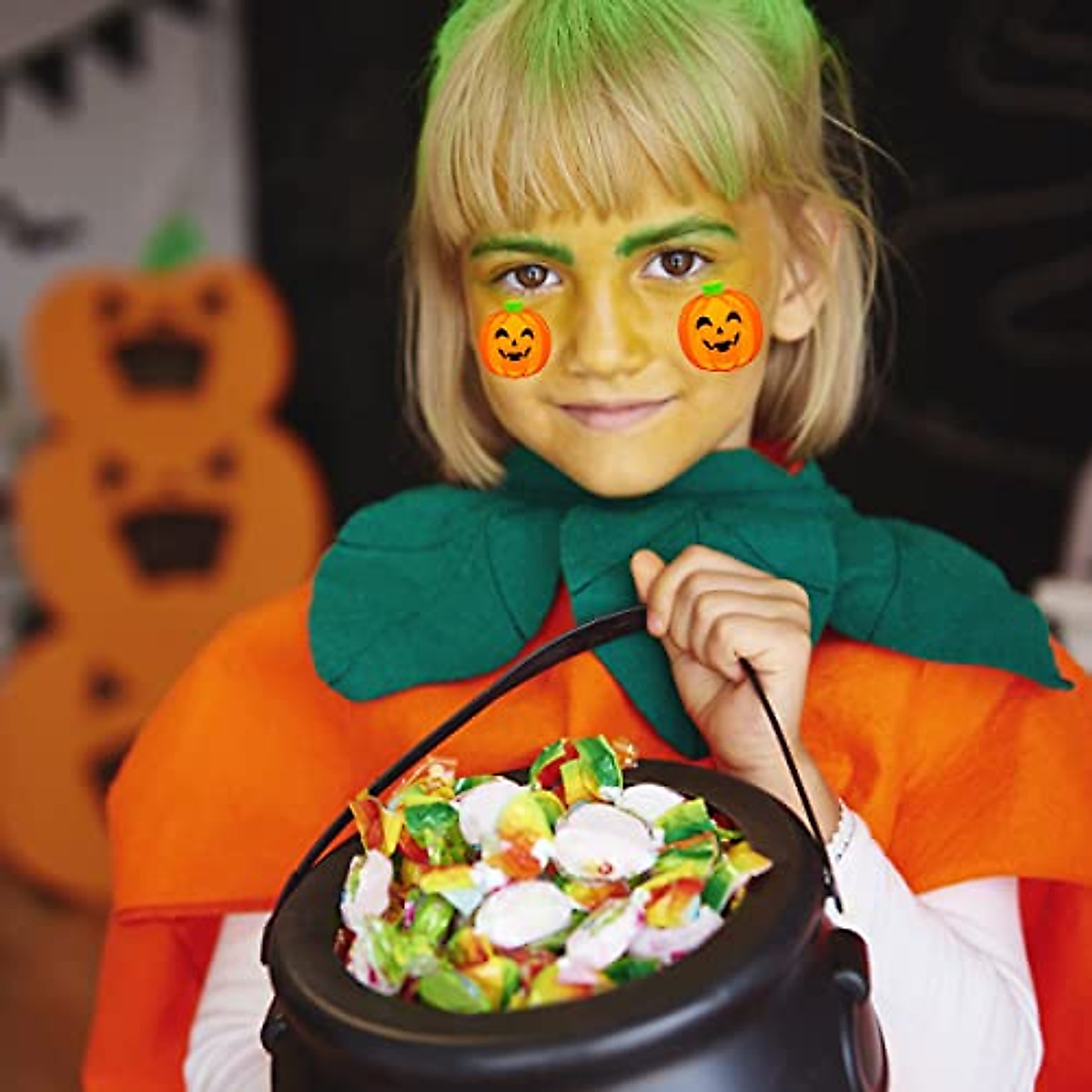 144 Pack Halloween Tattoos for Kids Temporary Pre-Cut Bulk Pack Halloween Themed Tattos Stickers for Face Body Non-Toxic 2" for Halloween Goodie Bag Fillers Classroom Prizes Party Favors by 4E's Novelty