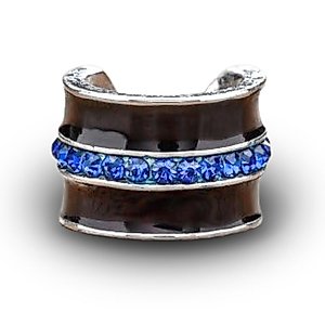charMED Custom Stethoscope Charms - Thin Blue Line Charm - Gifts for Nurses, Doctors, Veterinarians, Technicians, Surgeons & Healthcare Professionals - Metal Silver 0.5" Ring Charm