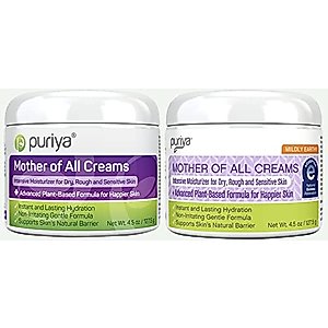 Puriya Eczema Cream, Plant Rich Formula Provides Instant and Lasting Relief for Severely Dry, Cracked, or Irritated Skin, for Redness and Rashes, Bundle of Light Peppermint and Mildly Earthy Scent