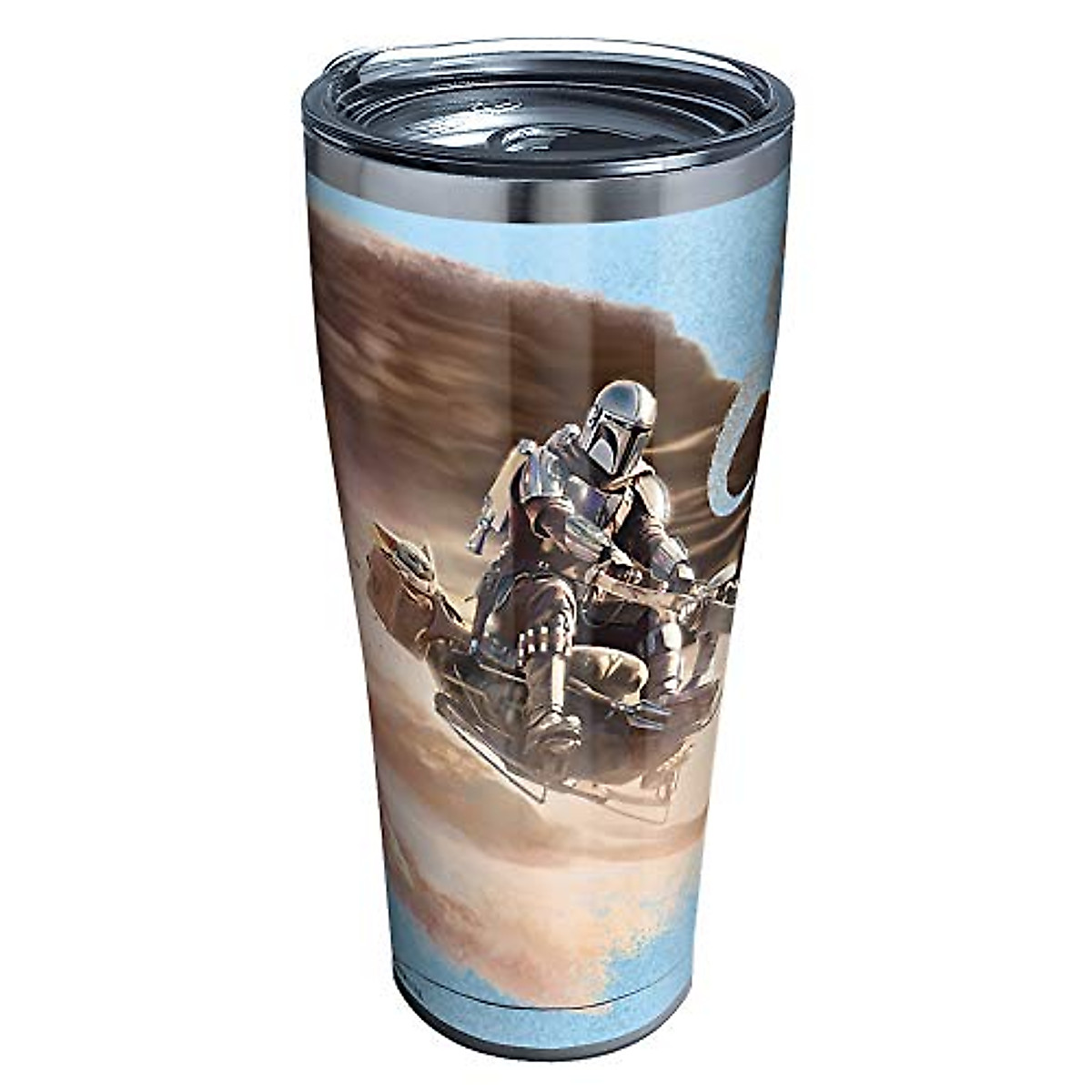 Tervis Triple Walled Star Wars - The Mandalorian Desert Ride Insulated Tumbler Cup Keeps Drinks Cold & Hot, 30oz, Stainless Steel