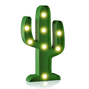 Ganrami Green Cactus Decor, Mexican Party Decorations, Battery Powered Cactus Night Light for Kids, Western Decor, Kids Room Decor, Fiesta Party Decorations, Cinco De Mayo Party Decorations