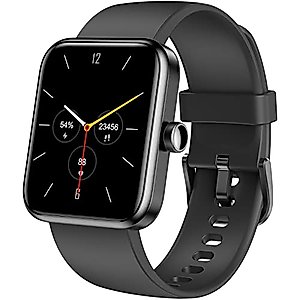 TOZO S2 40mm Mini Smart Watch Alexa Built-in Fitness Tracker with Heart Rate, Blood Oxygen and Sleep Monitor 5ATM Waterproof HD Color Touchscreen for Men Women Compatible with iPhone&Android Black